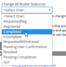 Update Roster Status